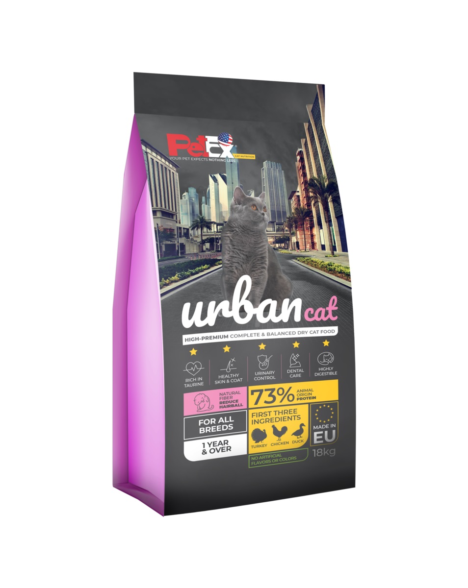 Urban Cat מזון יבש מלא ומאוזן המותאם להזנת חתולים מגיל שנה ומעלה 18 ק ...